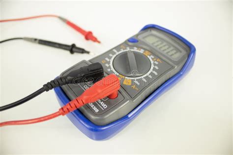 Multimeter With Both Red And Black Wire Probe Stock Image Image Of Black Probe 206204357