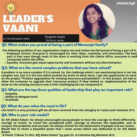 Monocept On Linkedin Journey Monocept Monocept Leadersvaani Leaders Leadershipqualities