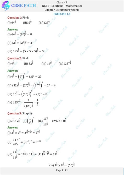 Ncert Solutions For Class 9 Maths Exercise 1 5 Number Systems 2024 25 Cbse Path