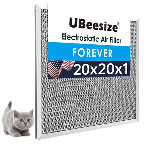 Ubeesize 20x20x1 Reusable Air Filter Washable Merv 8permanent