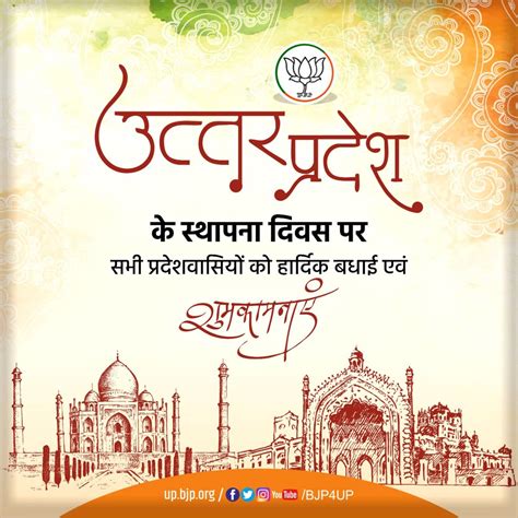 Bjp Uttar Pradesh On Twitter उत्तर प्रदेश के स्थापना दिवस पर सभी