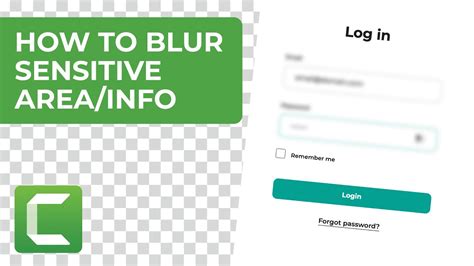 How To Blur Sensitive Information Area In Camtasia Youtube