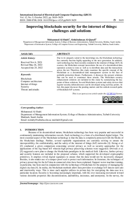 Pdf Improving Blockchain Security For The Internet Of Things