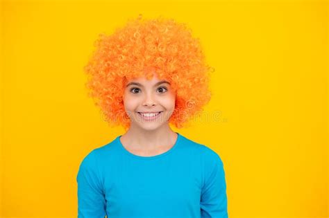 Close Up Portrait Of The Cute Clown Girl Happy Teenager Portrait Smiling Girl Stock Image