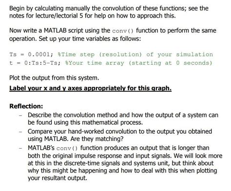 Solved Task 2 Performing Convolution Using MATLAB Exercise Chegg