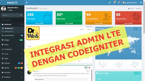 02 Cara Integrasi Admin Lte Dengan Codeigniter Youtube