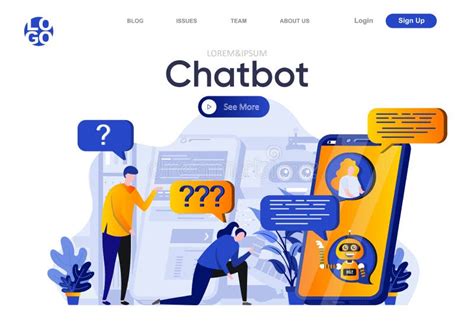 chatbot landing page stock illustrations 727 chatbot landing page
