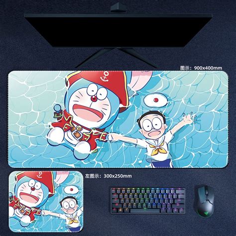 Xxl Anime Doraemon Mouse Pad Cute Kawaii Cartoon Dorami Computer Pad Keyboard Padding Gamer