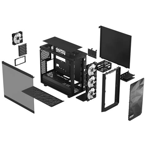 Buy Fractal Design Meshify 2 Lite Rgb Black Tg Light Tint [fd C Mel2a 05] Pc Case Gear Australia