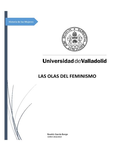 Olas Del Feminismo Pdf Estudios De Género Feminismo
