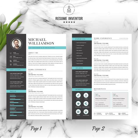 Angular Ui Developer Resume Template With Cover Letter And Guides