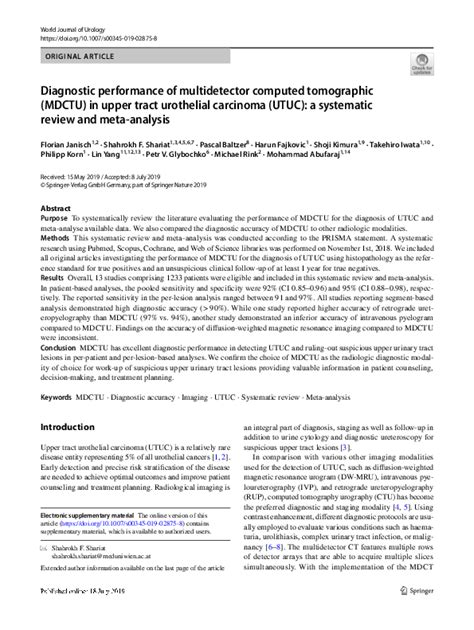 Pdf Diagnostic Performance Of Multidetector Computed Tomography For Suspected Acute Appendicitis