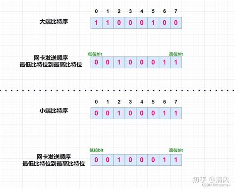 一文带你秒懂 字节序 byte order 比特序 bit order 位域 bit field 知乎