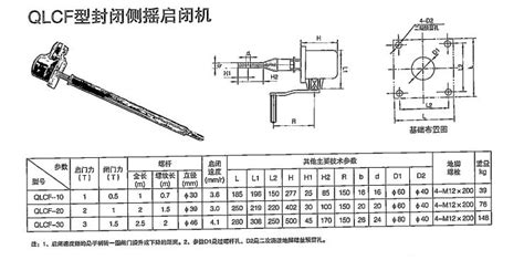 QLCF型封闭侧摇启闭机技术参数及结构图 河北新河瑞鑫水工