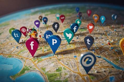 A Digital Map Highlighting Social Media Hotspots And Premium Ai Generated Image