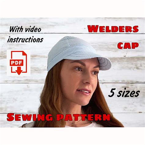 Welder Cap Sewing Pattern 5 Sizes And Video Instructions Ea Inspire Uplift
