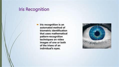 The Technology Of Biometric And Its Recognition Process Pptx