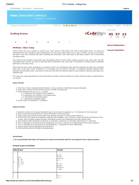 tcs codevita coding arena6 pdf pdf input output c programming language