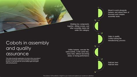 Cobots In Assembly And Quality Assurance Cobot Safety And Risk Factors Ppt Example