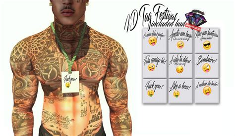 Second Life Marketplace Es Id Tag Festival W Hud