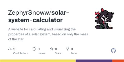 Github Zephyrsnowwsolar System Calculator
