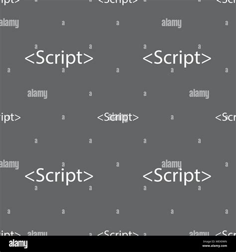 script sign icon javascript code symbol seamless pattern on a gray background vector