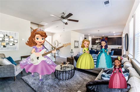 Princess Sofia Playing Bass Guitar In The Living R By Christianmerrill