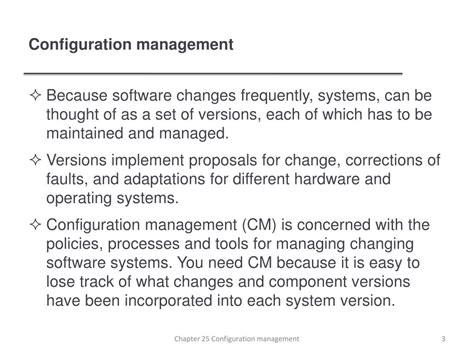 Ppt Chapter 25 Configuration Management Powerpoint Presentation