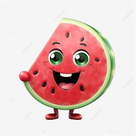귀여운 행복한 수박 캐릭터 Ai 생성 수박 과일 열렬한 Png 일러스트 및 이미지 에 대한 무료 다운로드 Pngtree