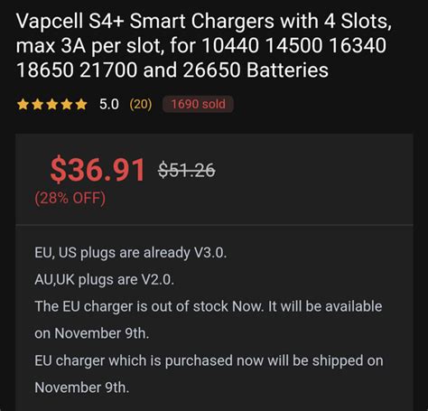 NCD Vapcell S4 Plus V3.0 : r/flashlight