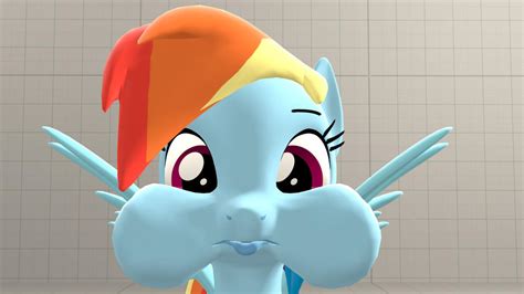 Sfm Mlp Rainbow Dash Puffy Cheeks By Dachgum On Deviantart