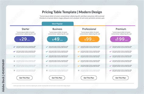 Template Design Ux Ui Price List Landing Page Website Product Package Price And Check Box