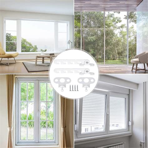 2 Pcs Casement Window Restrictor White Window Restrictor Window Latches With 4 Screws Window