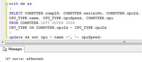 sql using with clause for update purpose stack overflow