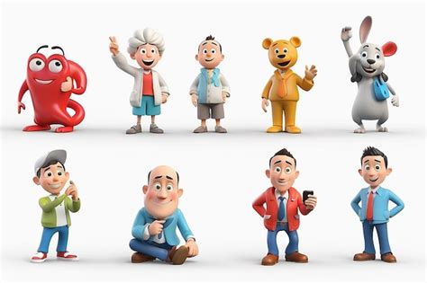 Premium Photo 3d Characters Isolated On White Background Series Premium Photo 3d Characters Isolated On White Background Series