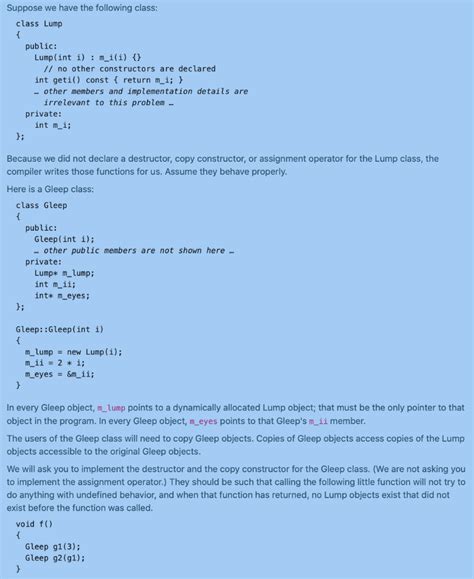 Solved In C Implement The Destructor For The Gleep