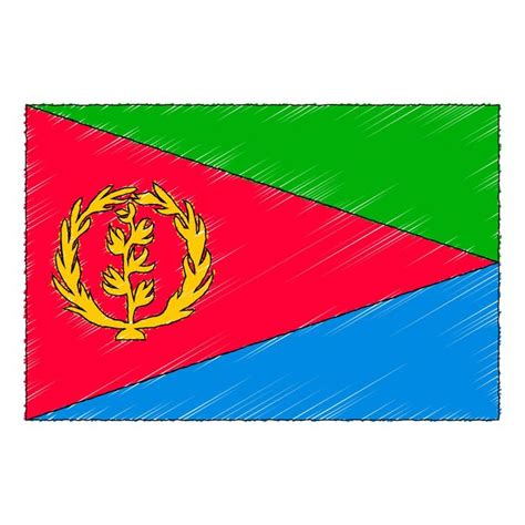 Premium Vector Hand Drawn Sketch Flag Of Eritrea Doodle Style Vector Icon