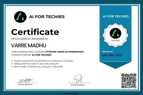 Aifortechies Aiinpython Pythondevelopment Aiworkshop Machinelearning Madhu Varre