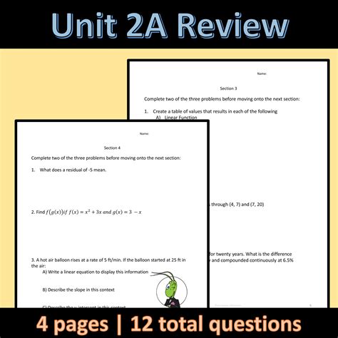 AP Precalculus Unit A Review Activity Exponential Functions Made By Teachers