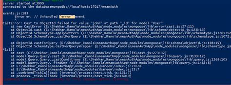 Nodejs How To Solve Objectid Failed For Value John At Path Id