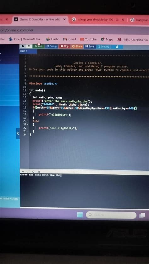 Write A Program Using If Else Statement In C Language Today Saurabh Kumar Singh Posted On The
