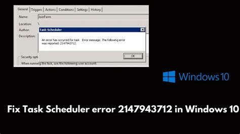 How To Resolve Task Scheduler Error 2147943712 In Windows 10 Izoate