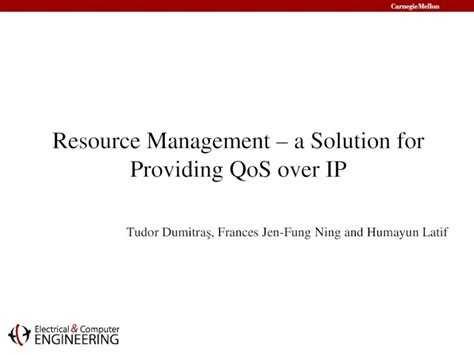 Ppt Resource Management A Solution For Providing Qos Over Ip Dokumentips