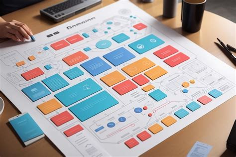 Premium Photo Ux Ui Flowchart Application Development Prototype Designuser Experience Concept