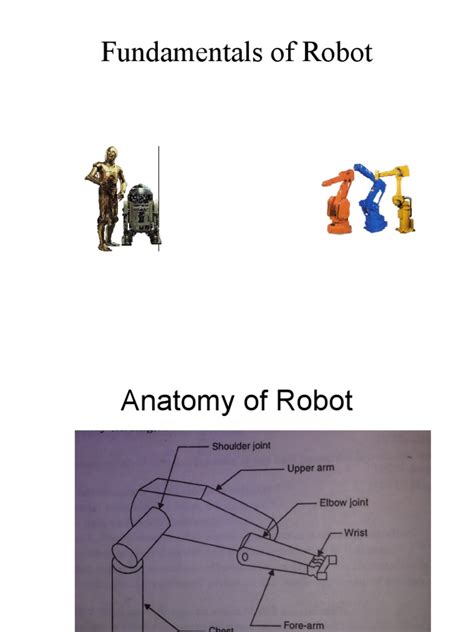 Chapter 1 Fundamentals Of Robot Pdf Robot Robotics