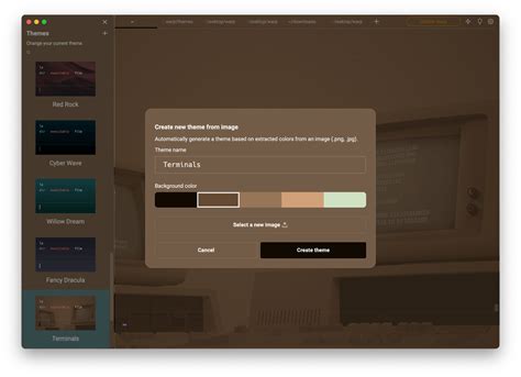 Warp Create Terminal Themes From Images Why Not