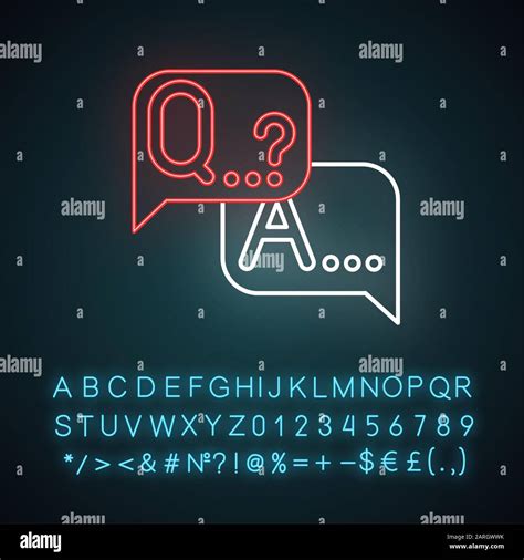 Qanda Survey Neon Light Icon Social Research Questions And Answers Poll Consumer Customer