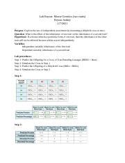Exploring Mouse Genetics The Effect Of Inheriting One Trait On Course Hero