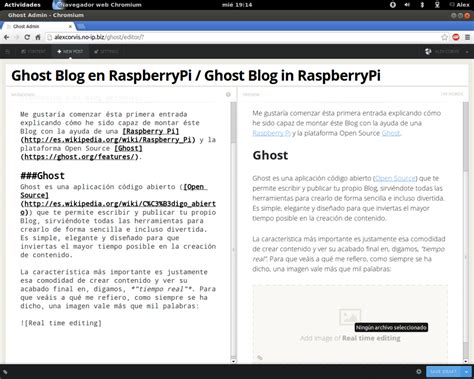 cómo instalar ghost blog en raspberry pi