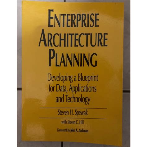 Jual Buku Enterprise Architecture Planning By Steven H Spewak Shopee